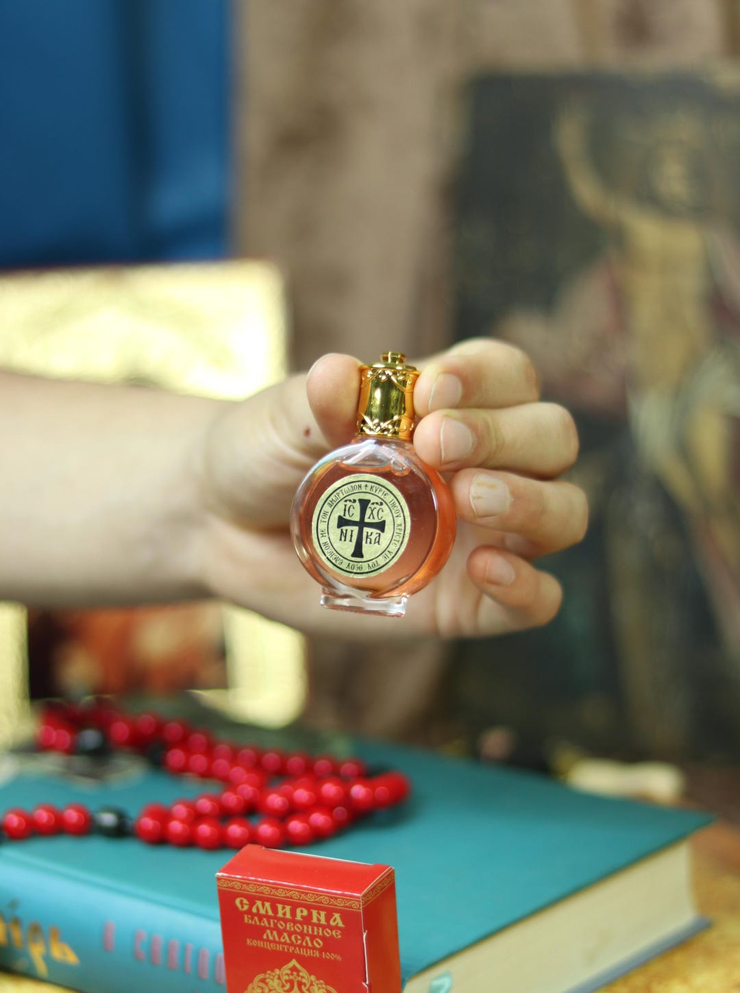Orthodox Anointing Oil Roller Bottle, Holy Oil From Jerusalem, Prayer ...