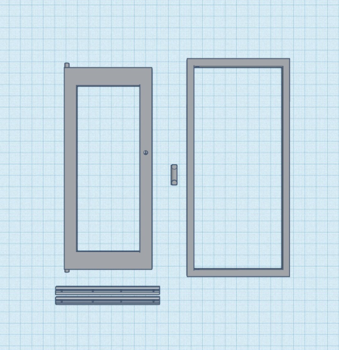 1:12 Scale Door With Hinge .stl Files - Etsy