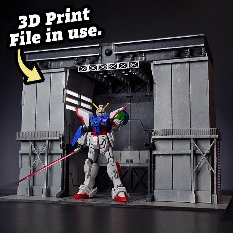 1/144 Scale Gundam Hangar Diorama .stl Files - Etsy