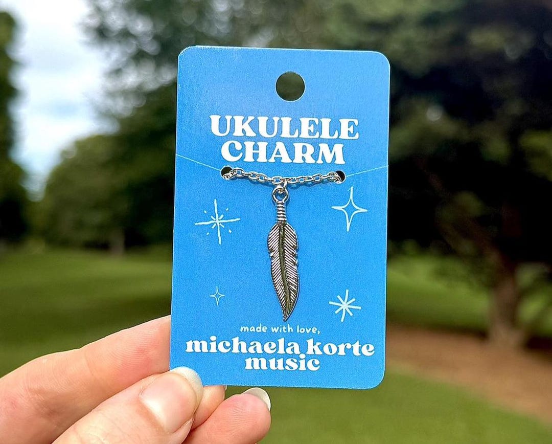 Boho Feather Ukulele Charm - Etsy