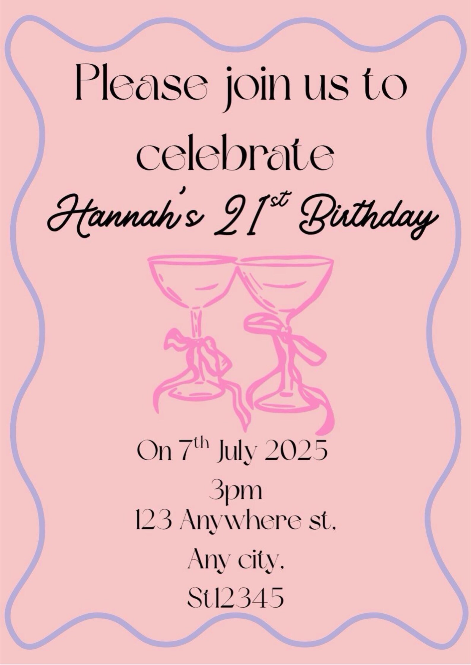 Birthday Invitations Template, Canva Template - Etsy