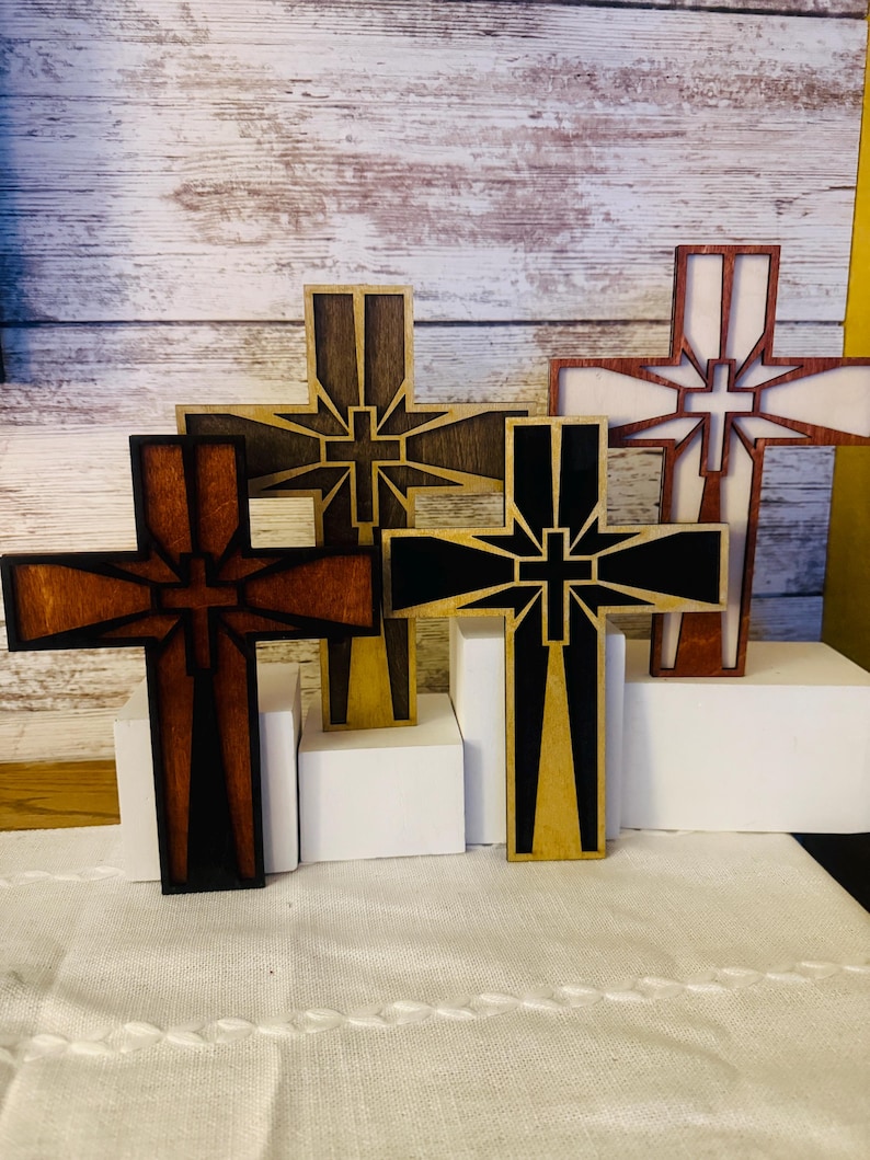 Layered Wood Cross Custom Made, Personalized Engraving Available ...