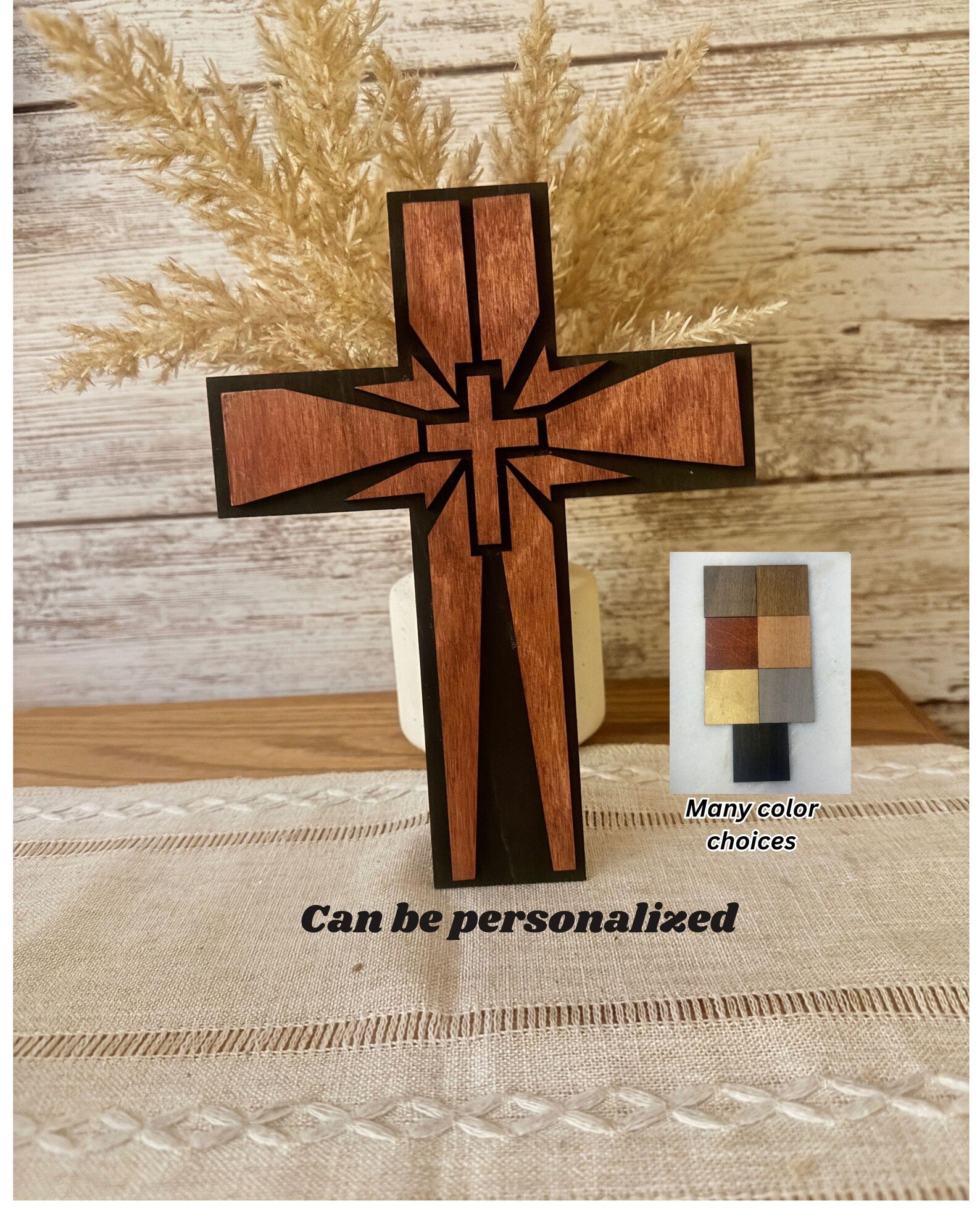 Layered Wood Cross Custom Made, Personalized Engraving Available ...