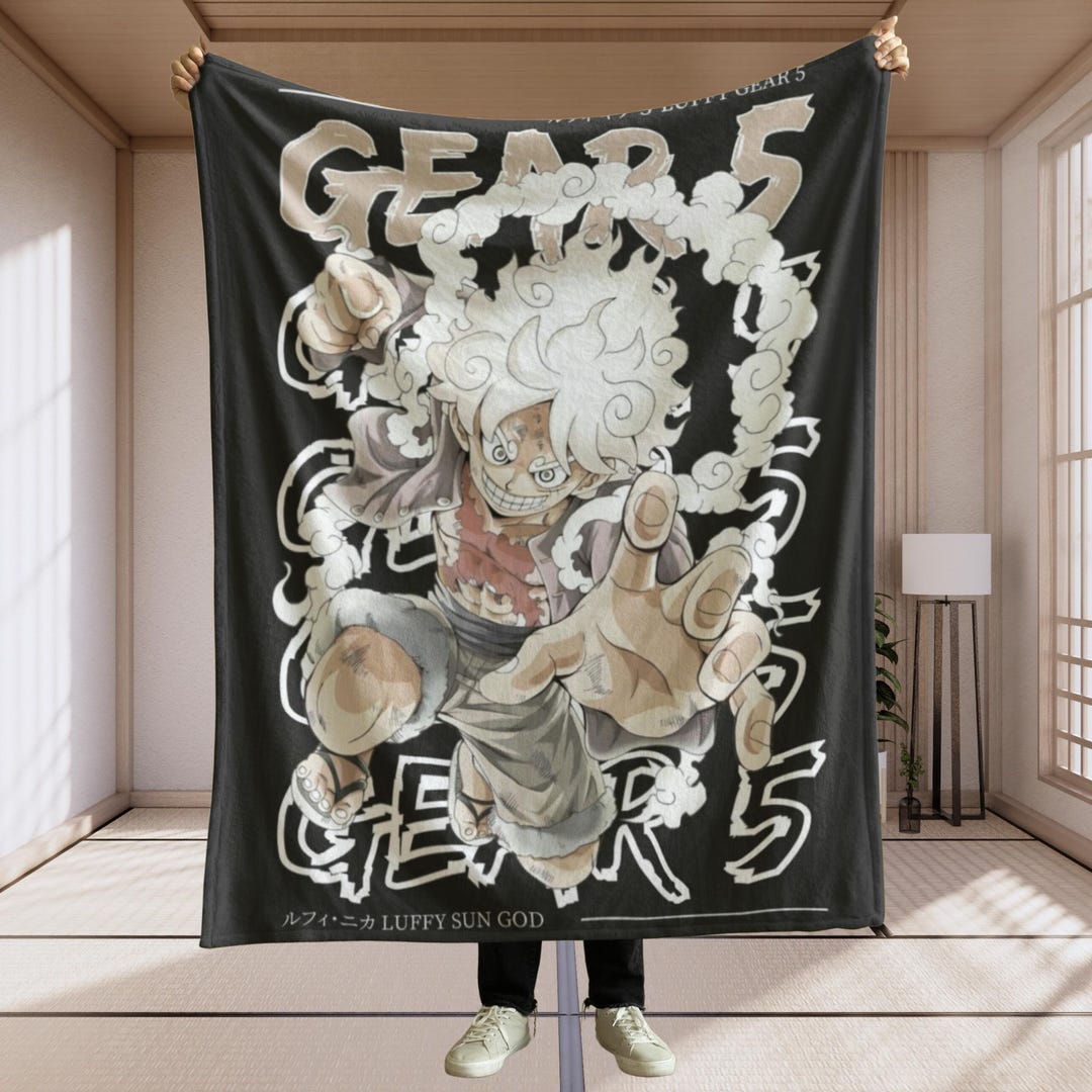 Luffy Iconic Pose Velveteen Blanket Luffy Blanket Limited Edition Throw ...