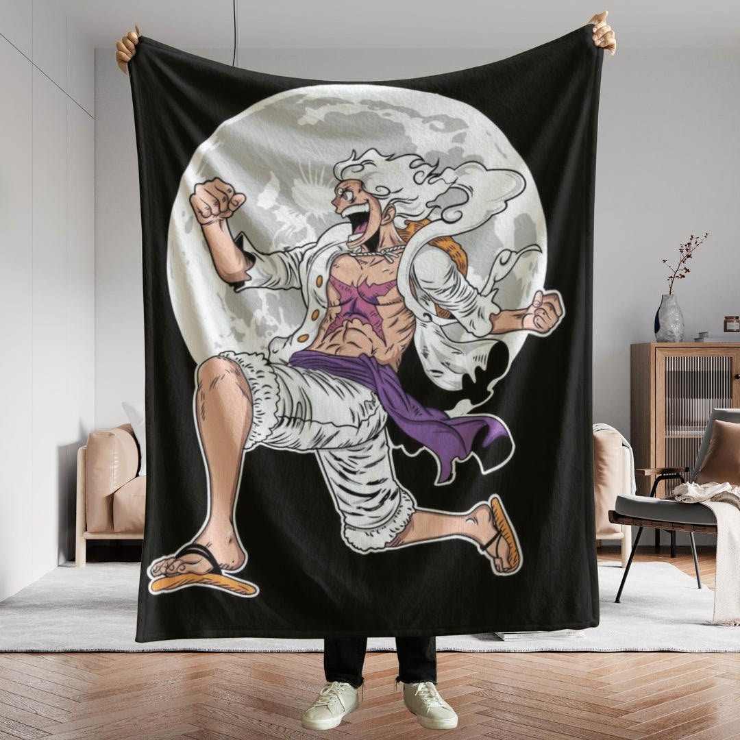 One Piece Blanket Luffy Gear 5 Adventure Blanket Lightweight Velveteen ...