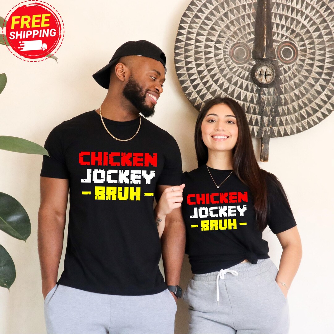 Funny Gamer Chicken Jockey Meme Unisex Tee, Humor T-shirt Gift for Men ...