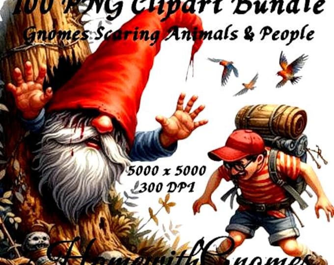 Zombie Gnome Clipart, Spooky Undead Gnomes With Brains & Goo, Halloween ...