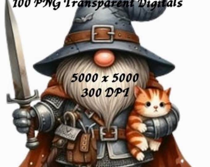 Zombie Gnome Clipart, Spooky Undead Gnomes With Brains & Goo, Halloween ...