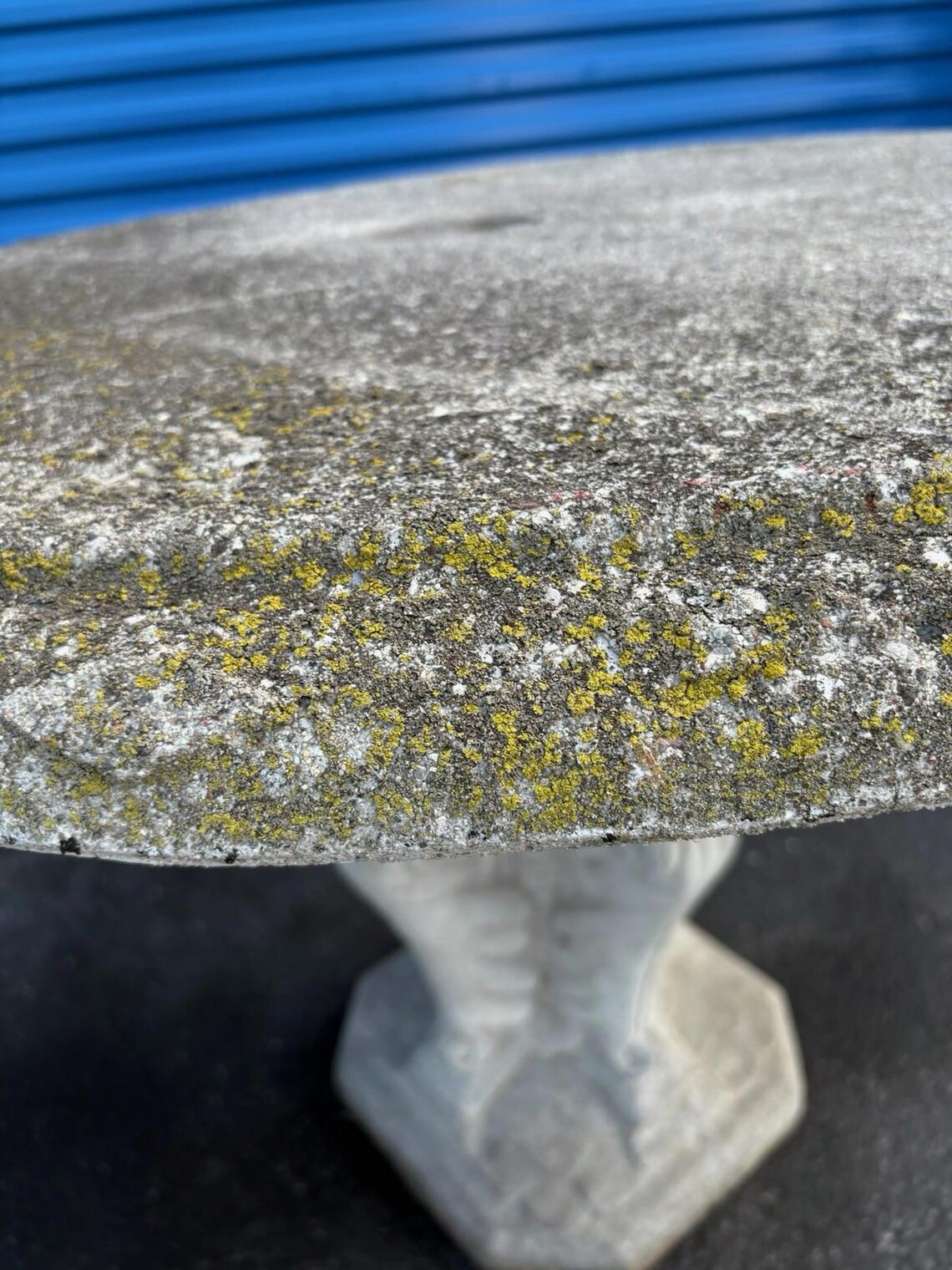 Vintage Coastal Cast Concrete Grotto Table Outdoor Garden Patio Decor ...