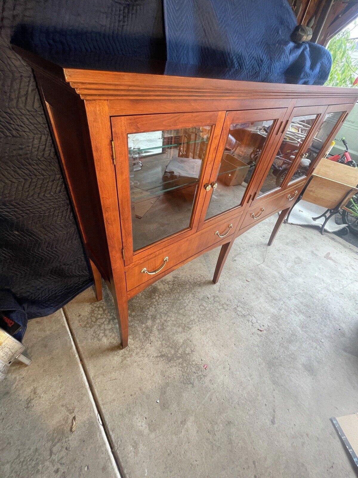 4 Door Dinning Display Cabinet Curio Buffet Case Sideboard Shelf Walter ...