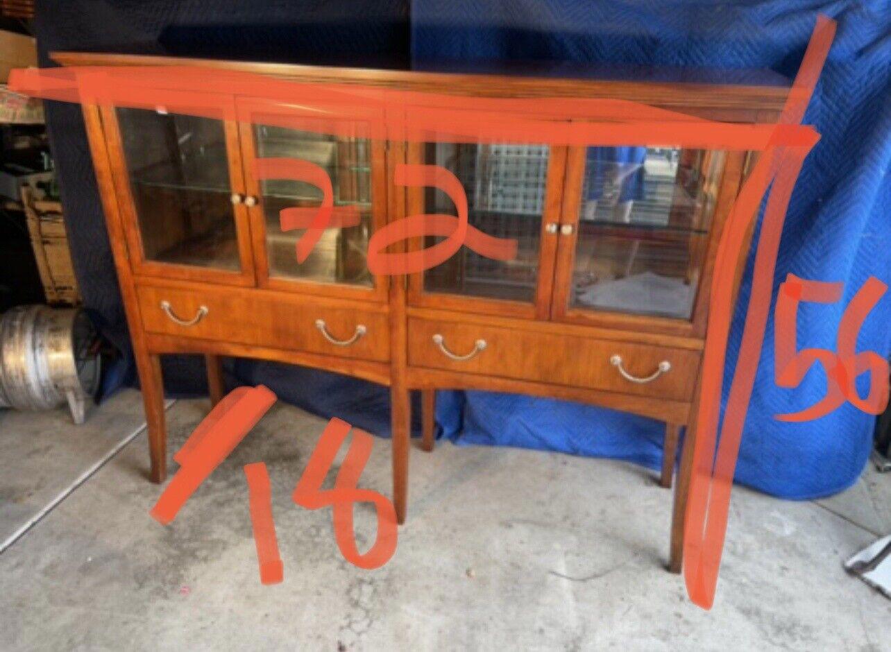 4 Door Dinning Display Cabinet Curio Buffet Case Sideboard Shelf Walter ...
