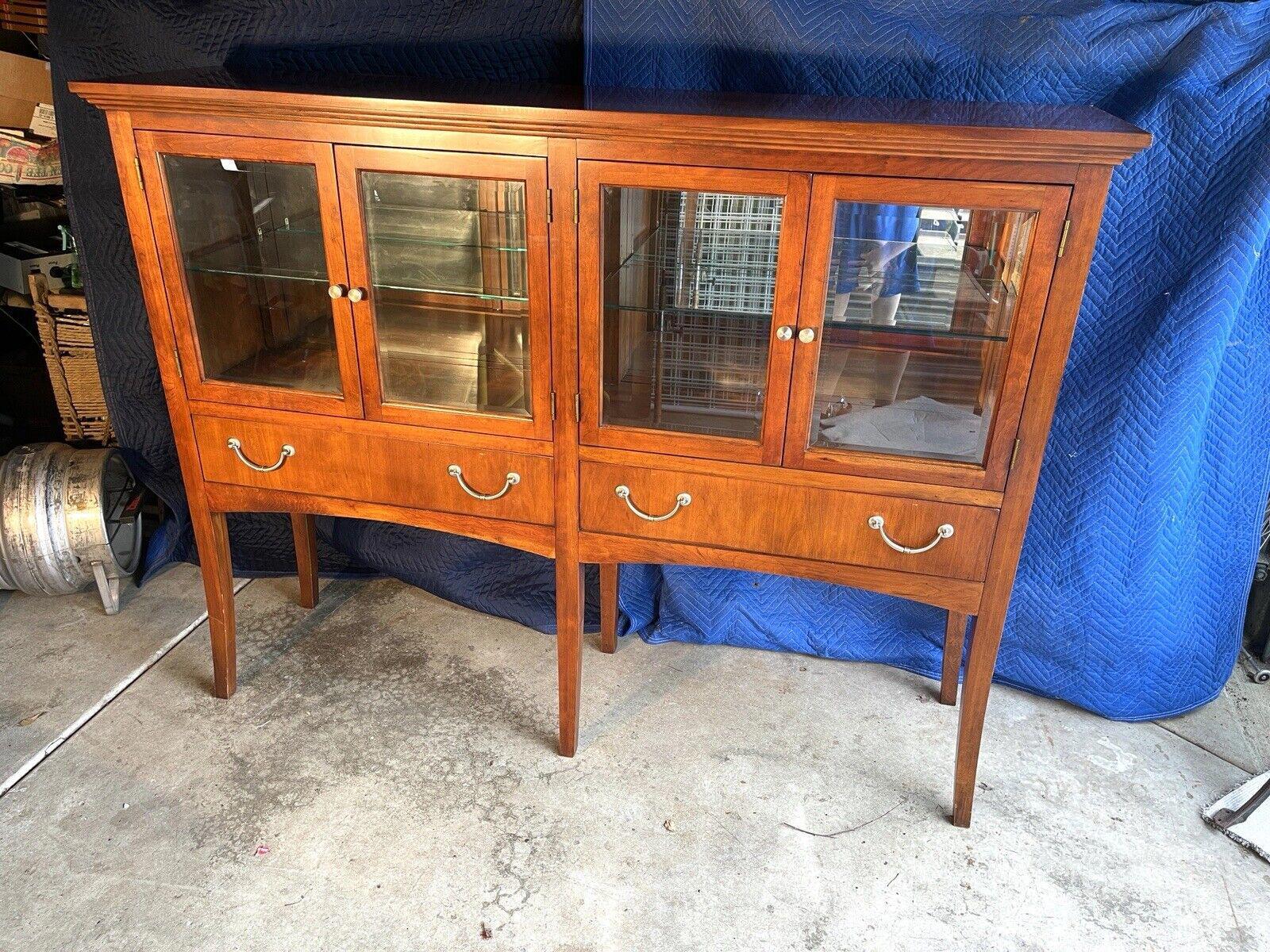 4 Door Dinning Display Cabinet Curio Buffet Case Sideboard Shelf Walter ...