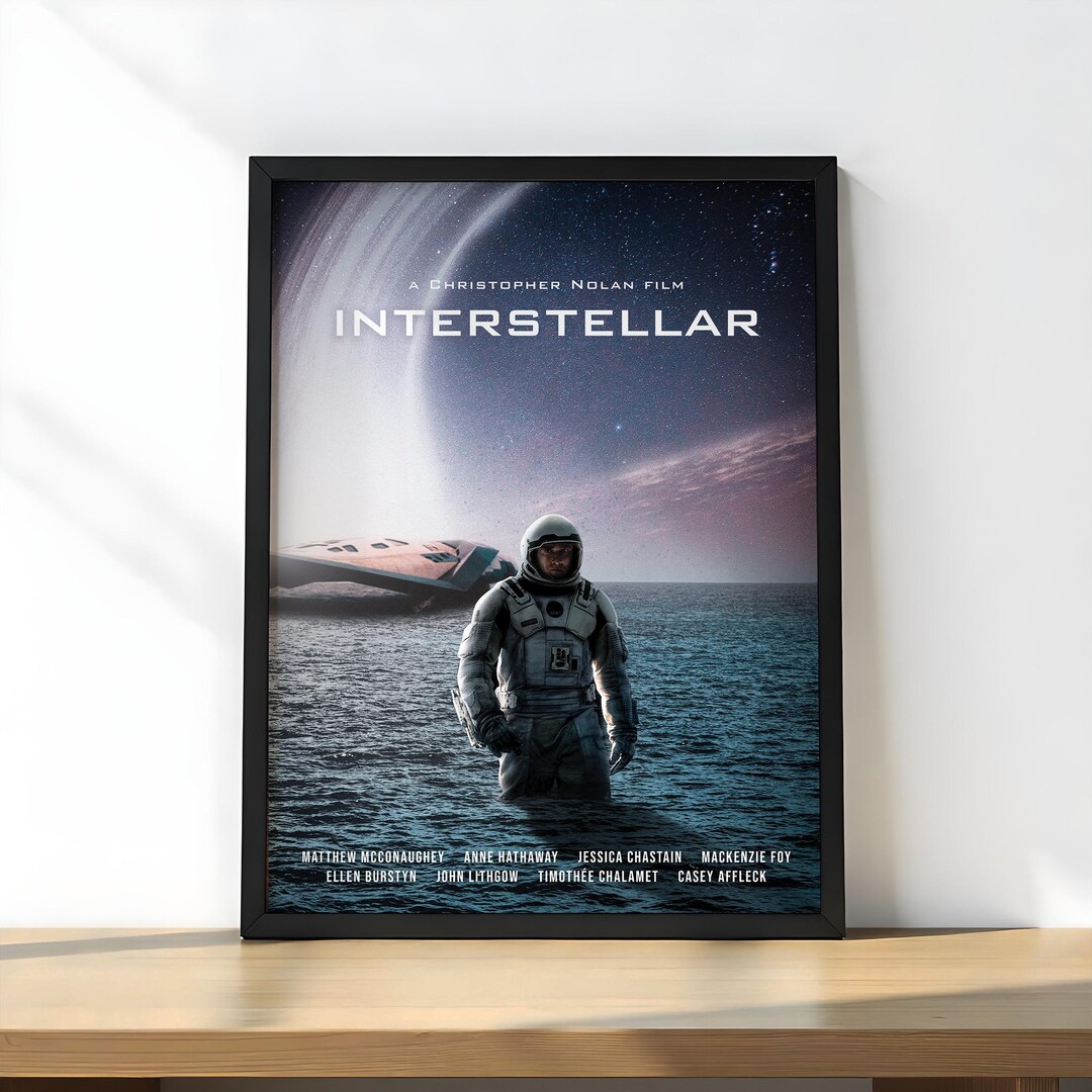 Interstellar Poster, Cinematic Movie Wall Art, Digital Download, Sci Fi ...