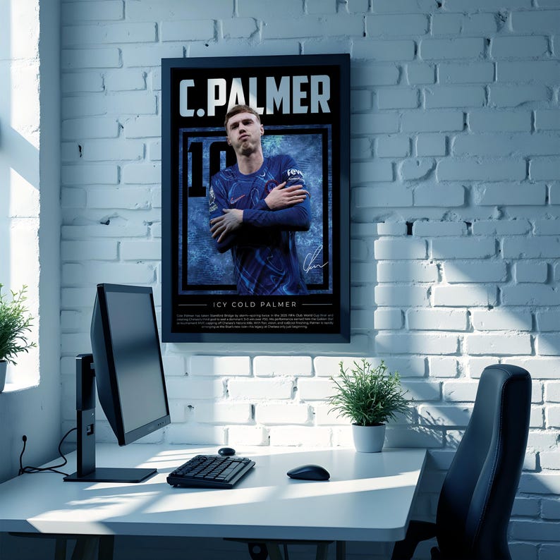 Cole Palmer Chelsea Digital Poster | Football Wall Art | Stamford ...