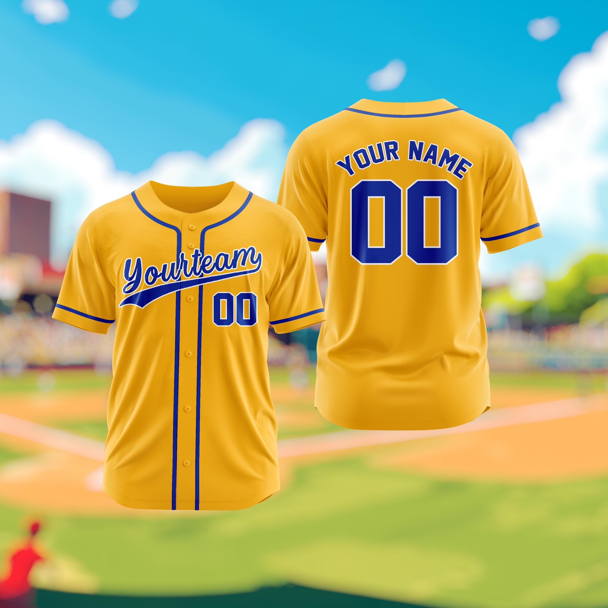 Personalized Name Number Logo Baseball Jersey, Design Your Own Jersey ...