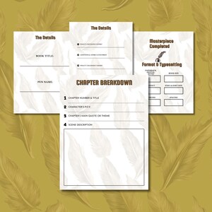 Fiction Book Outline Template | Printable Book Writing (digital) - Etsy