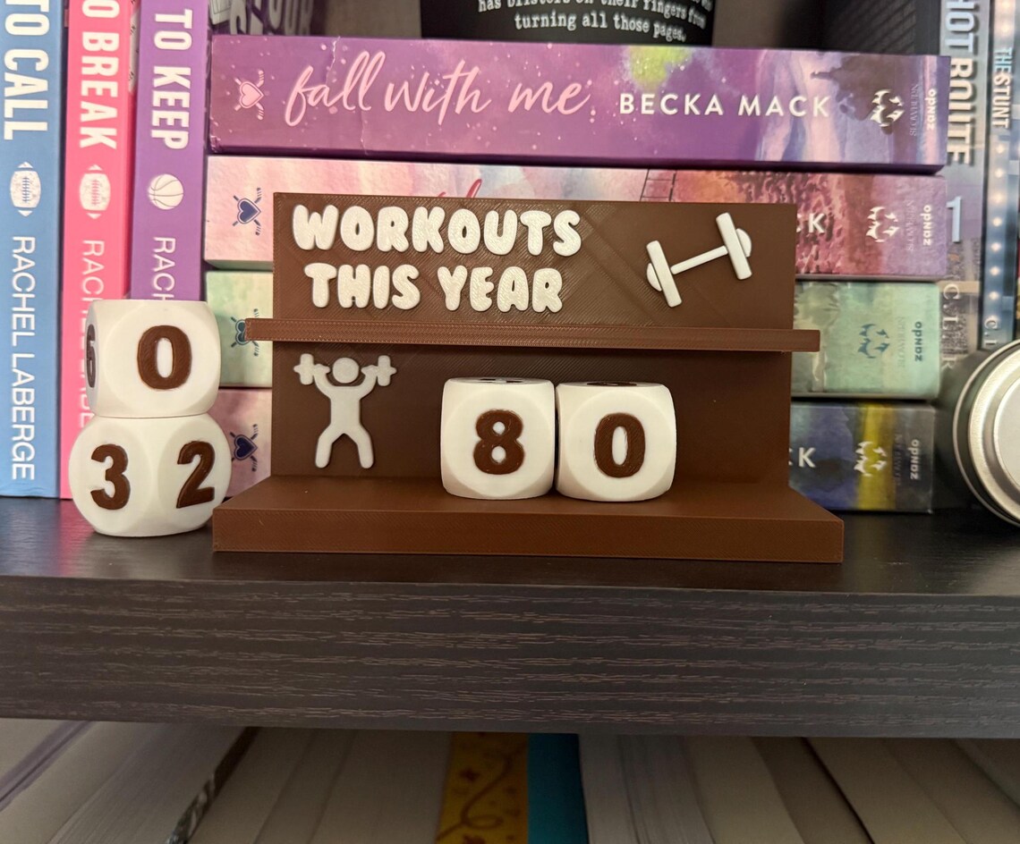 3D Printed Workout Tracker: Fitness Counter With Number Cubes - Etsy