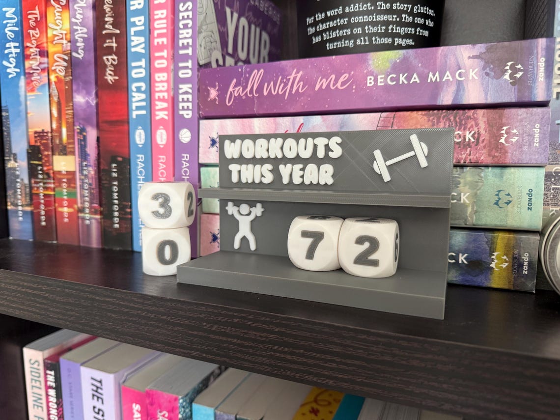 3D Printed Workout Tracker: Fitness Counter With Number Cubes - Etsy
