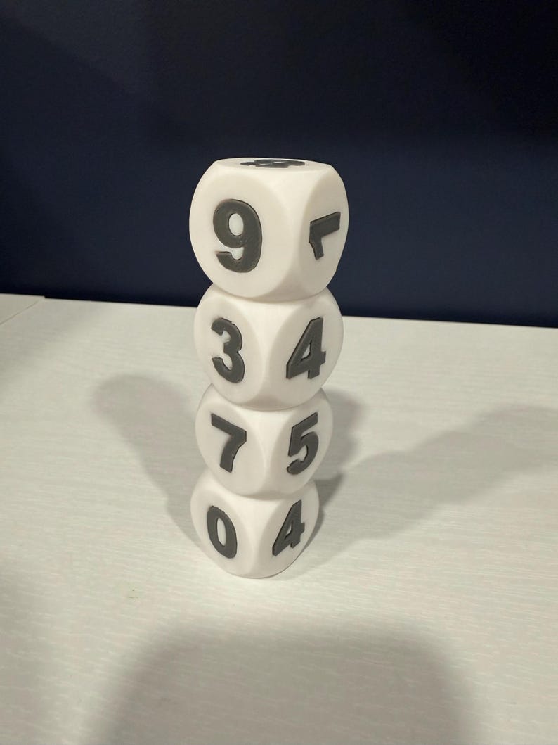 Extra Number Dice for Countdown Block Sets | Replacement Dice ...