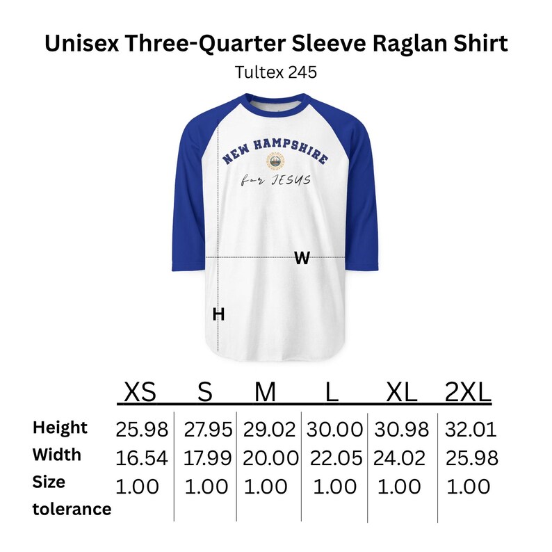 Varsity Sporty Raglan T Shirt: New Hampshire for Jesus Raglan - Etsy