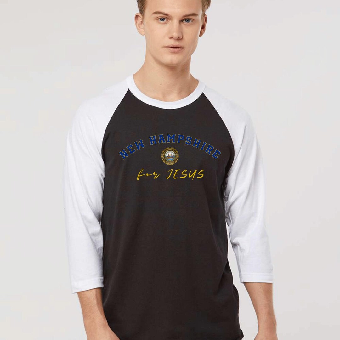 Varsity Sporty Raglan T Shirt: New Hampshire for Jesus Raglan - Etsy