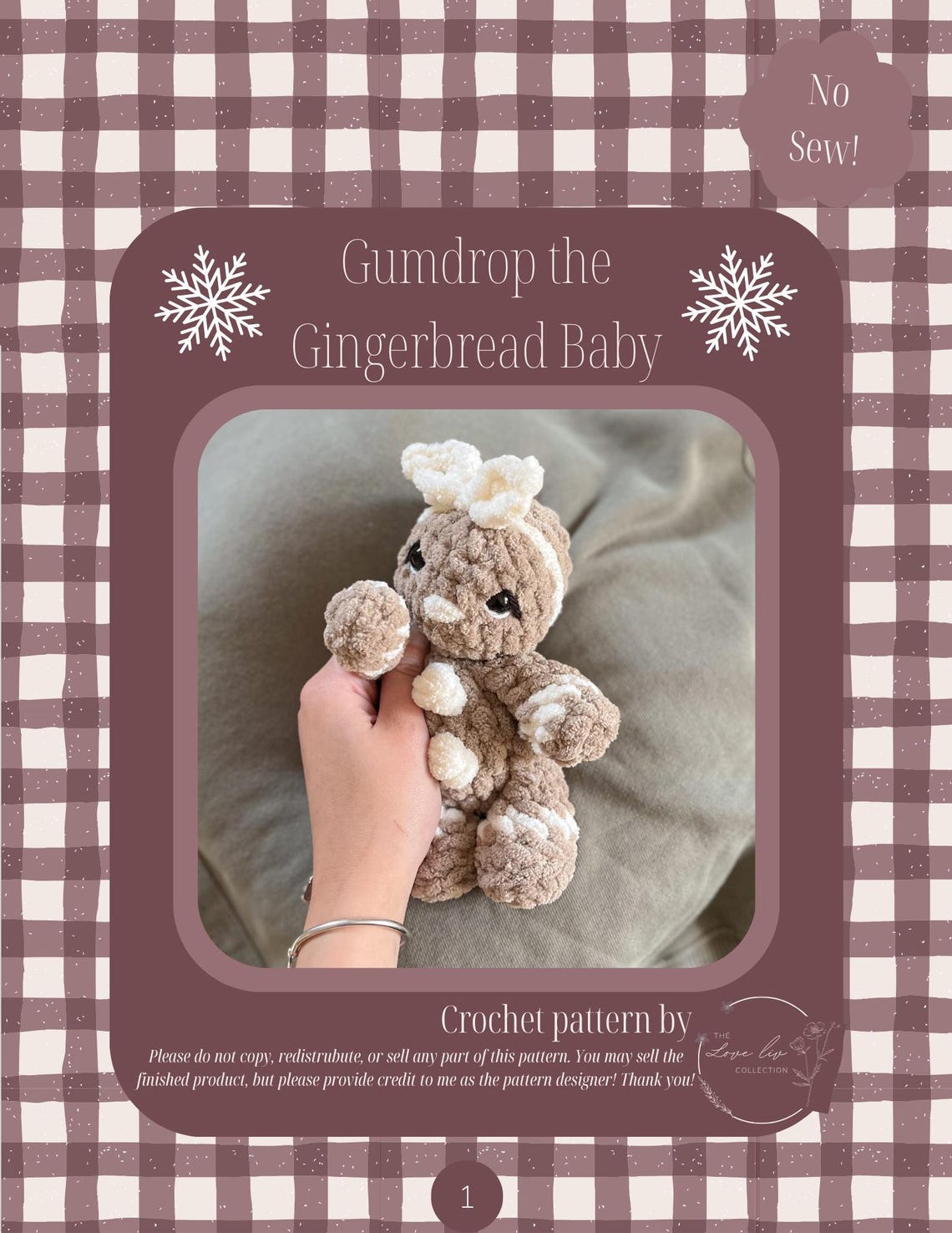 Gumdrop the Gingerbread Baby Crochet Pattern | Bitty Christmas Buddies ...