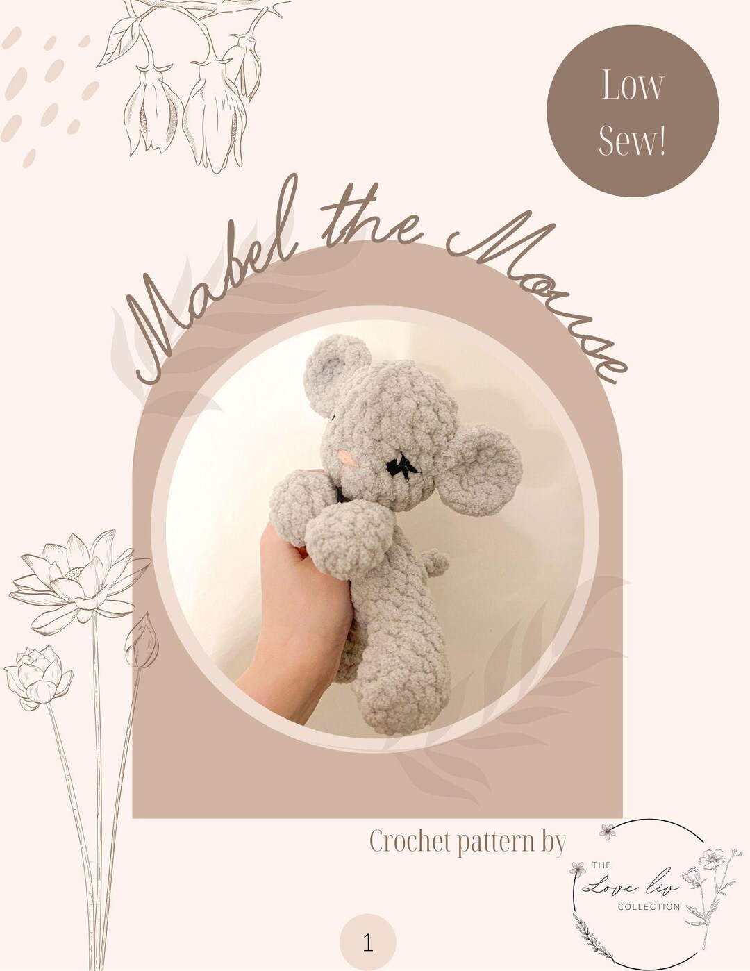Crochet Mabel the Mouse Amigurumi Pattern (PDF Pattern) - Etsy