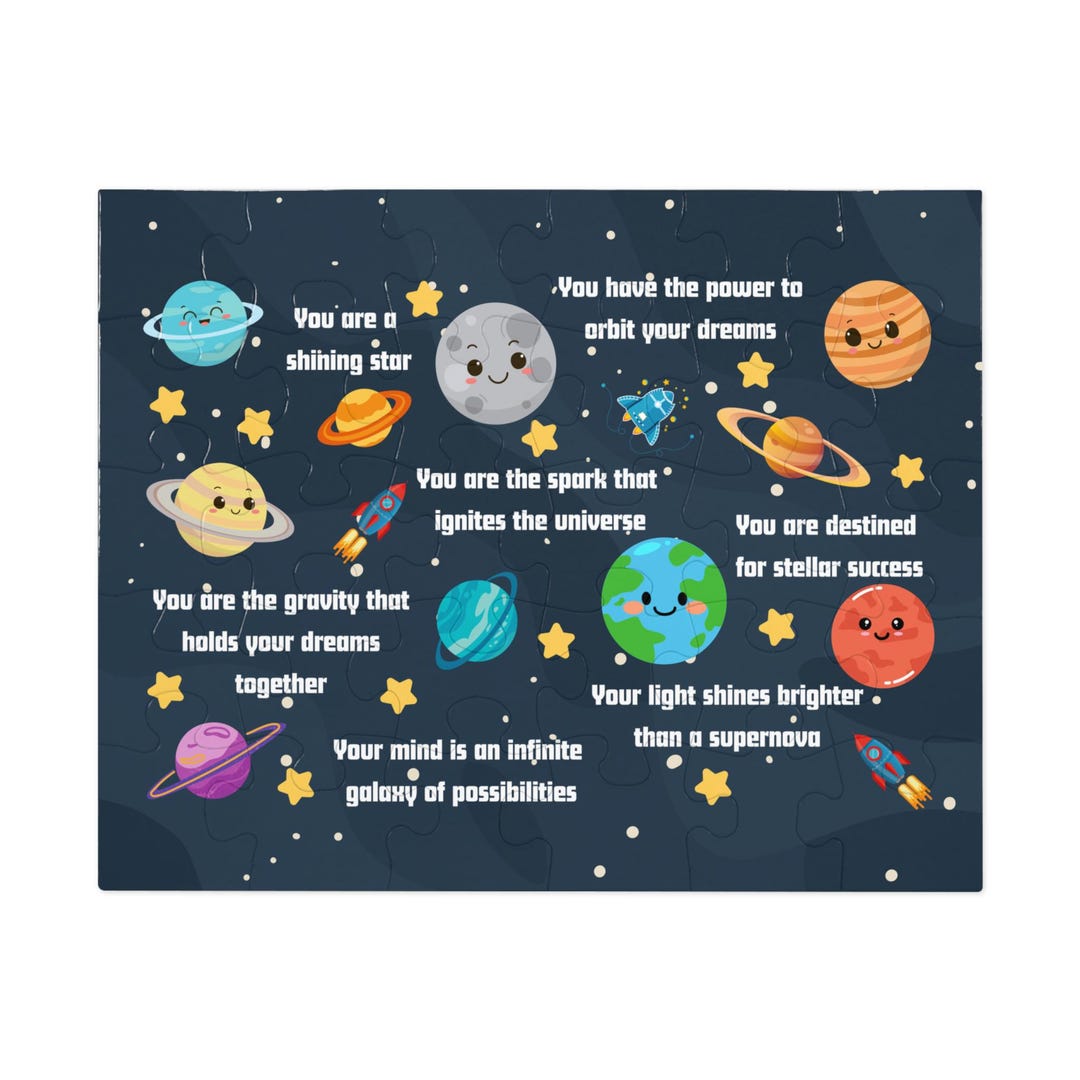 Outer Space Affirmation Puzzle for Kids, Positive Quotes, Fun ...
