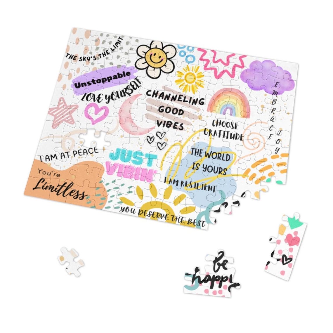 Affirmation Puzzle, Positive Quote, Motivational Learning Activity ...