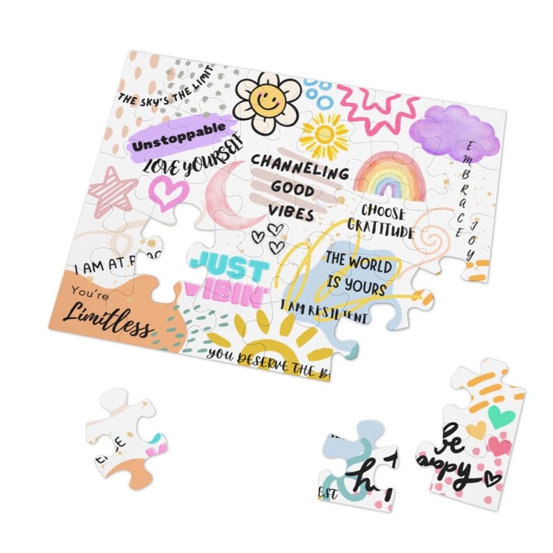 Affirmation Puzzle, Positive Quote, Motivational Learning Activity ...