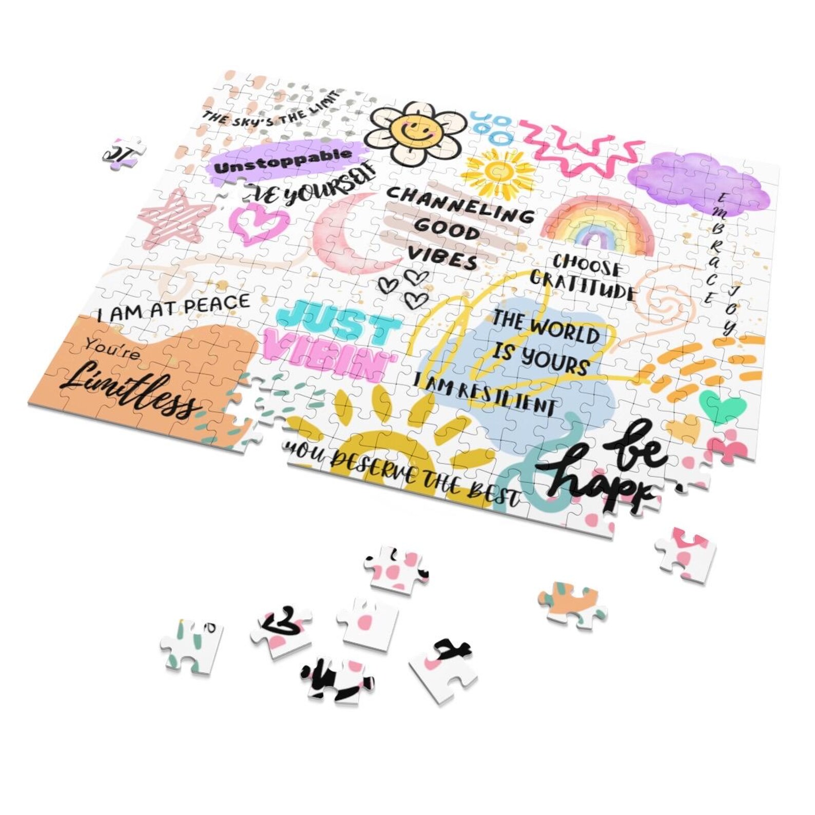 Affirmation Puzzle, Positive Quote, Motivational Learning Activity ...