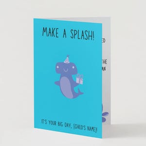 Editable Ocean Animals Birthday Card | Printable Kids Birthday Card ...