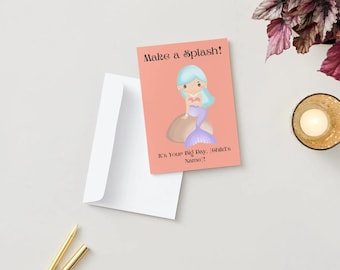 Editable Ocean Animals Birthday Card | Printable Kids Birthday Card ...