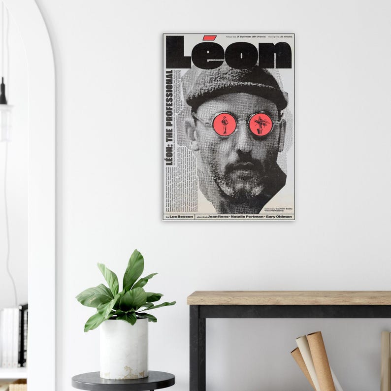 Léon the Professional Poster – Jean Reno Movie Print – 90s Cult Film ...