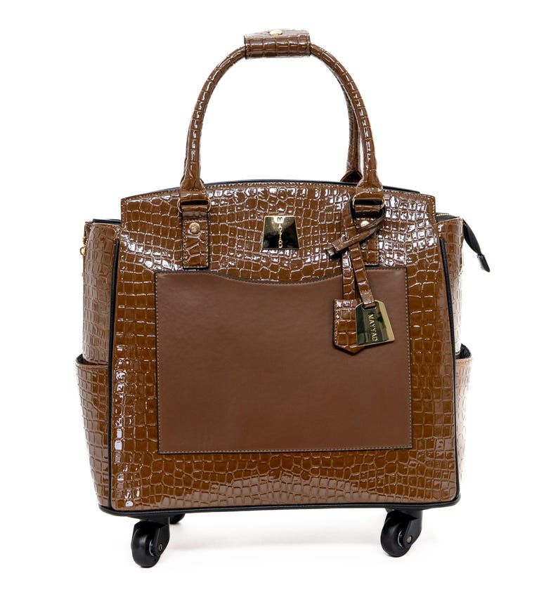 Rolling Briefcase Bag for Business Women With Wheels and Laptop Bag - Etsy