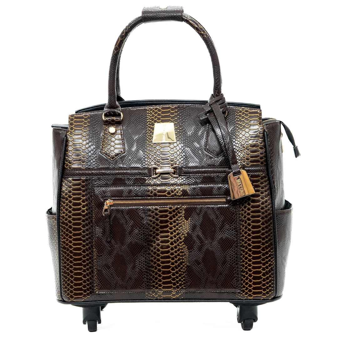 Rolling Briefcase Bag for Business Women With Wheels and Laptop Bag - Etsy