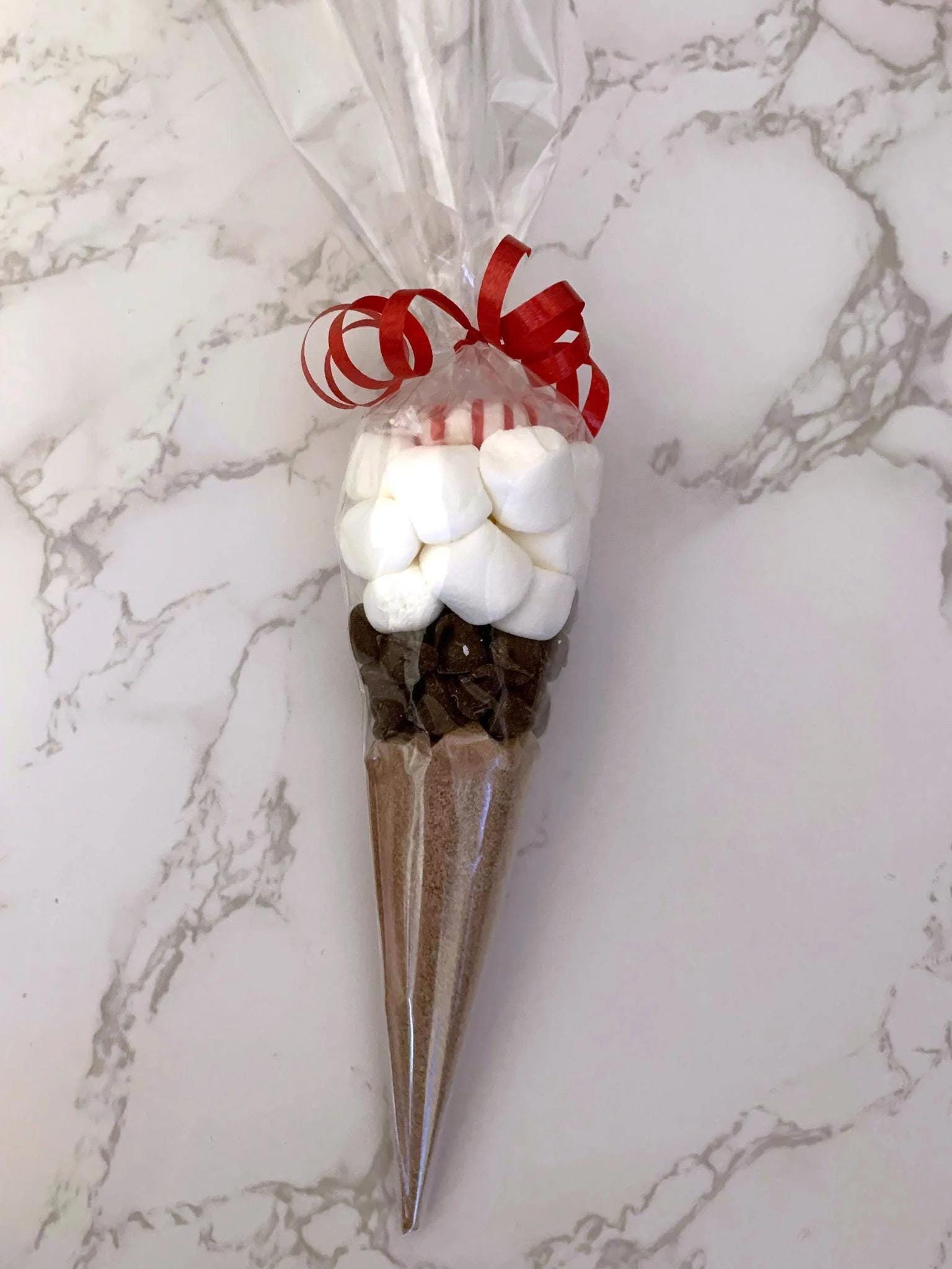 Christmas Farmhouse Hot Cocoa Set, Marshmallow Cones, Custom Red Plaid ...