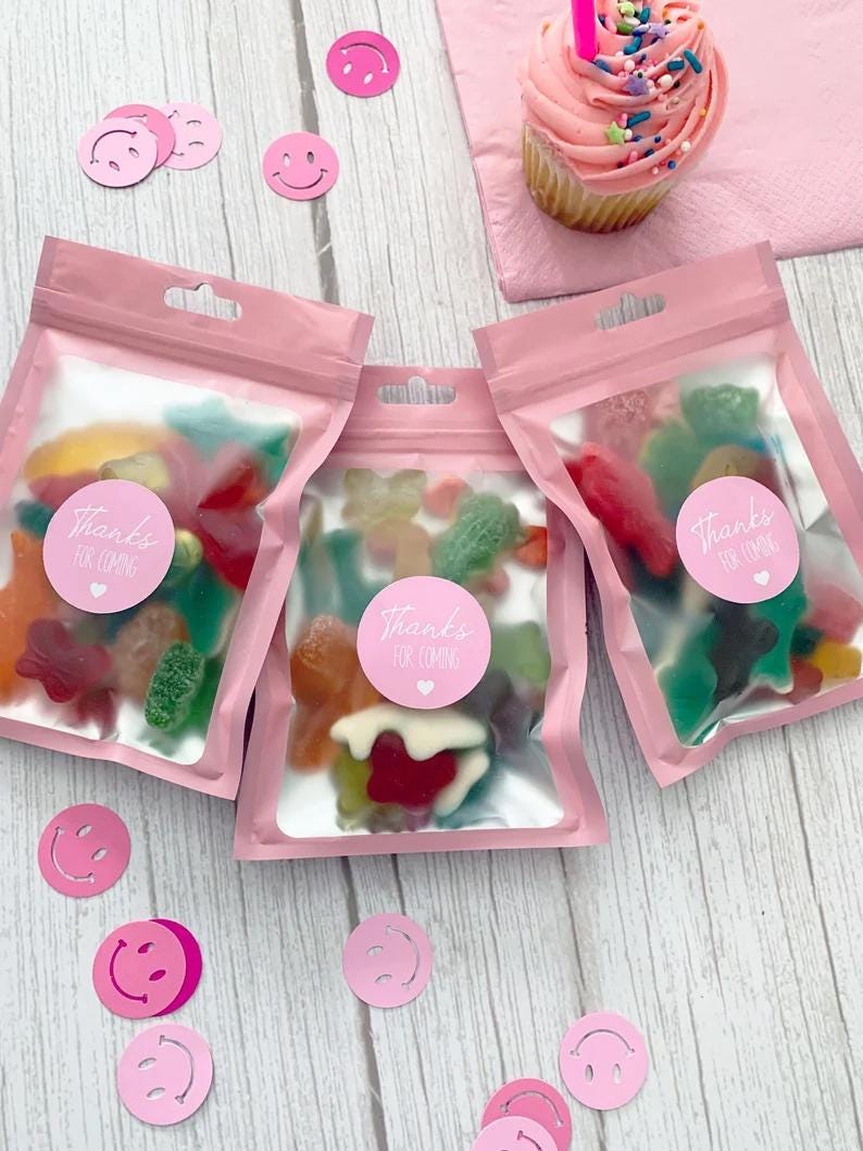 Gummy Candy Mini Pouches, Kids Birthday Party Favors, Thank You Treats ...
