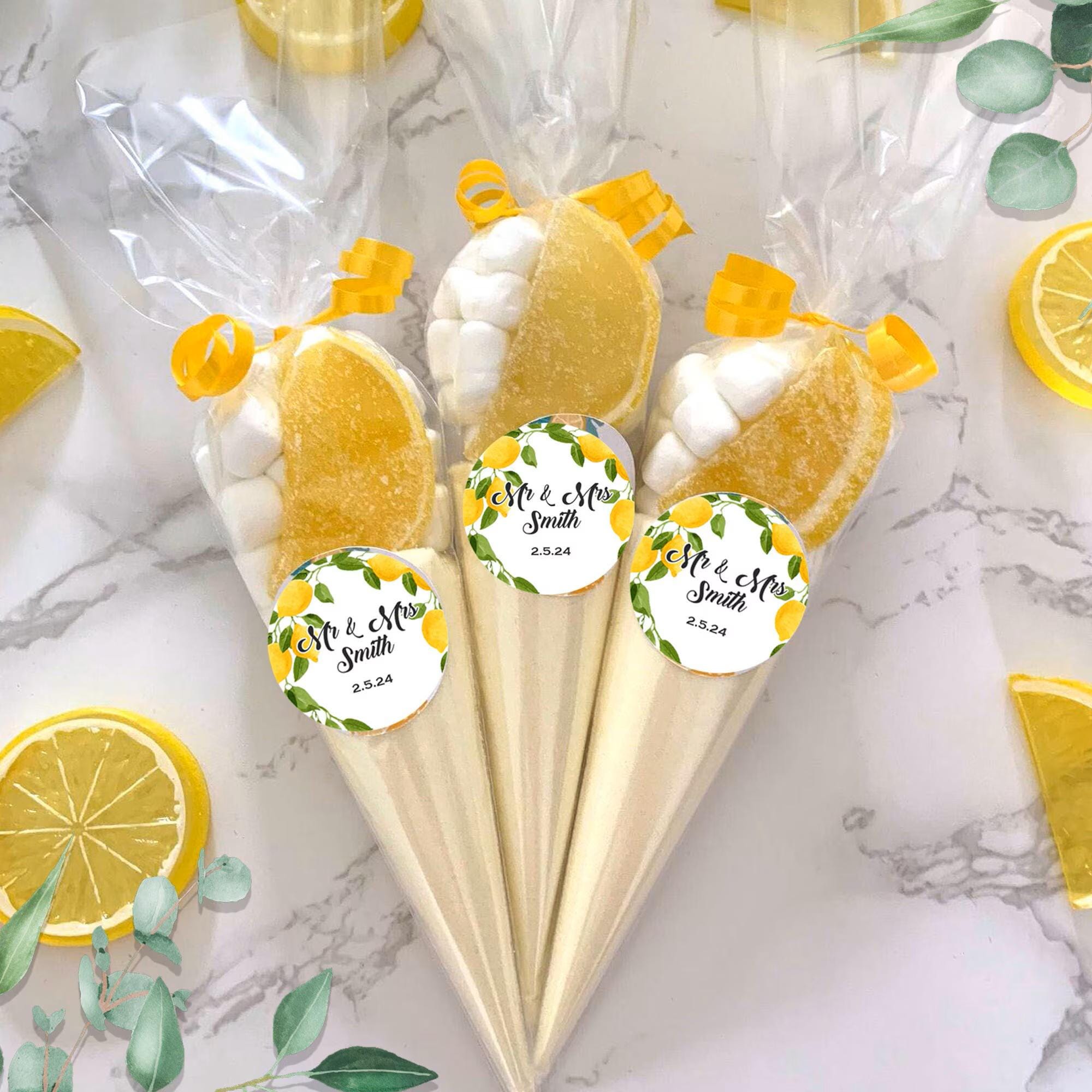 Personalized Lemonade Mix Cones, Summer Birthday Party Favors, Bridal ...