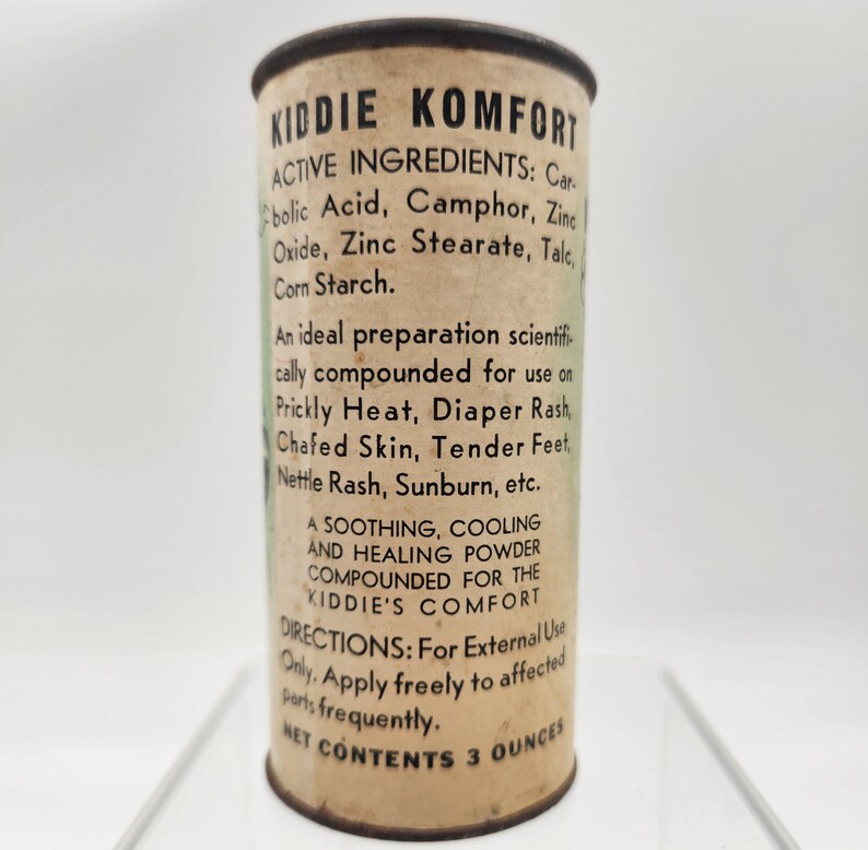 Vintage 1950's - 60's - 3 Ounce Shaker Can of Kiddie Komfort Prickly ...