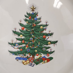 Vintage 1970's Plummer Ltd 14 Inch Round Christmas Tree Platter - Tray ...
