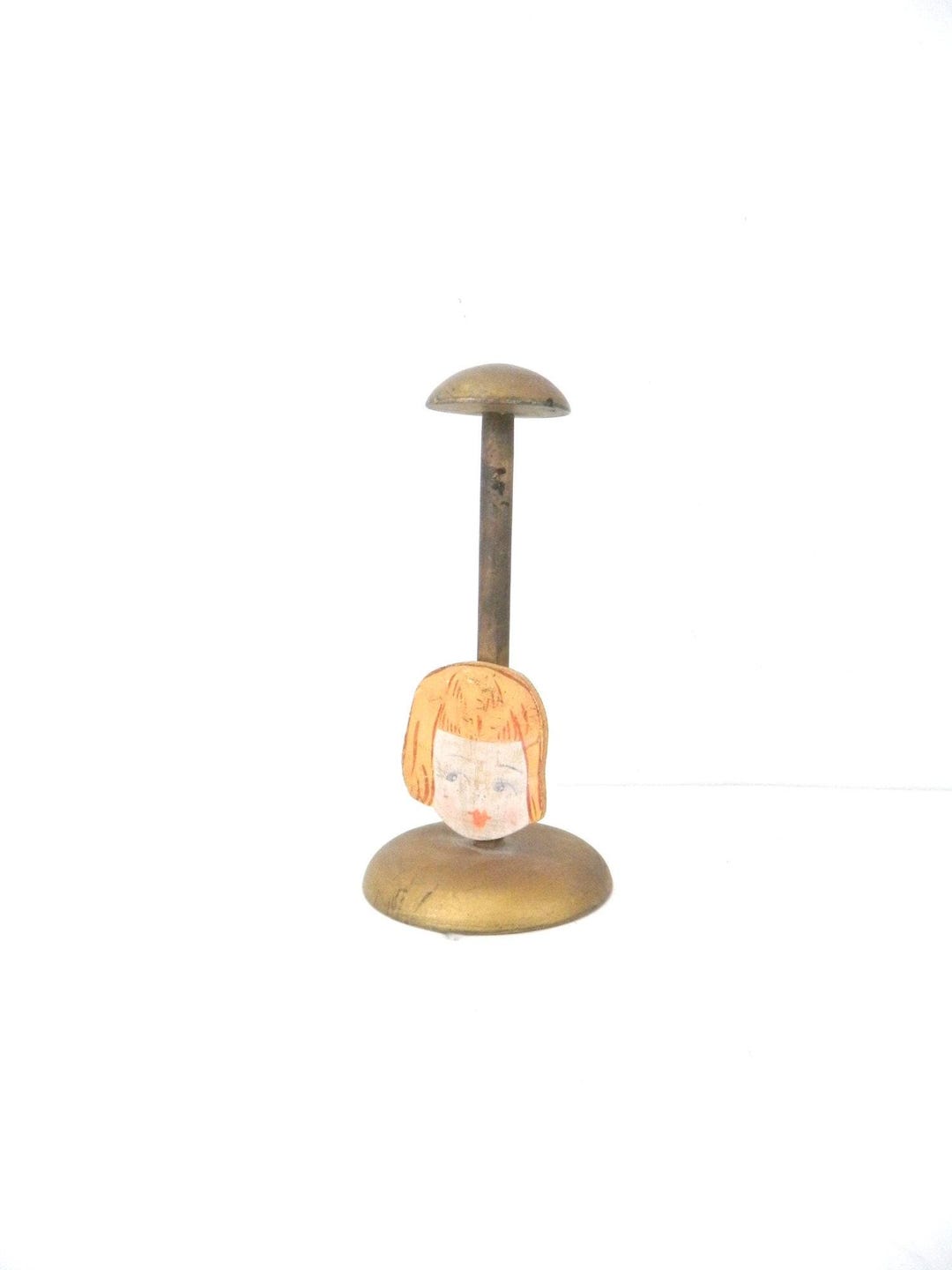 Vintage 1920s Hat Stand...gold Painted Flapper Girl Hat Rack...wooden ...