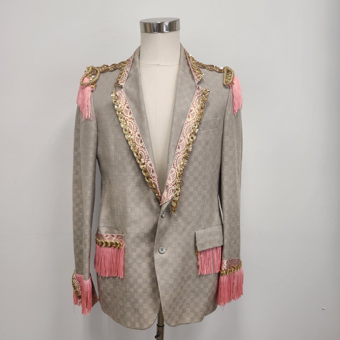 Vintage Christian Dior Heavily Decorated - Fringe and Bling Sport Coat ...