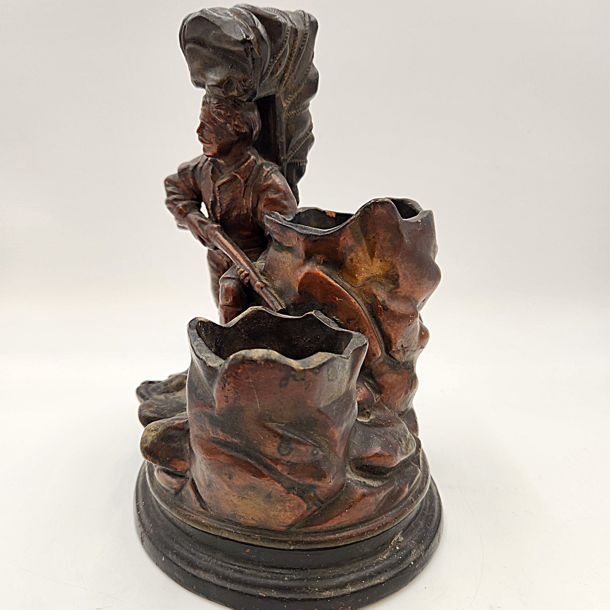 Late 1800's Rifleman Hunter Figural Cigar Cigarette Match Holder ...