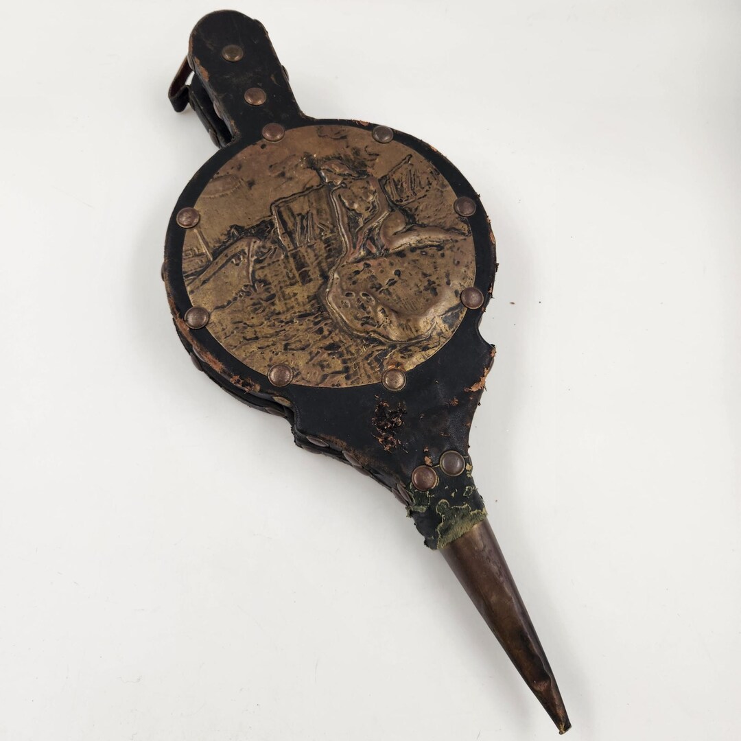 Primitive Fireplace Bellows With Mermaid - Sea Nymph on Decorative ...