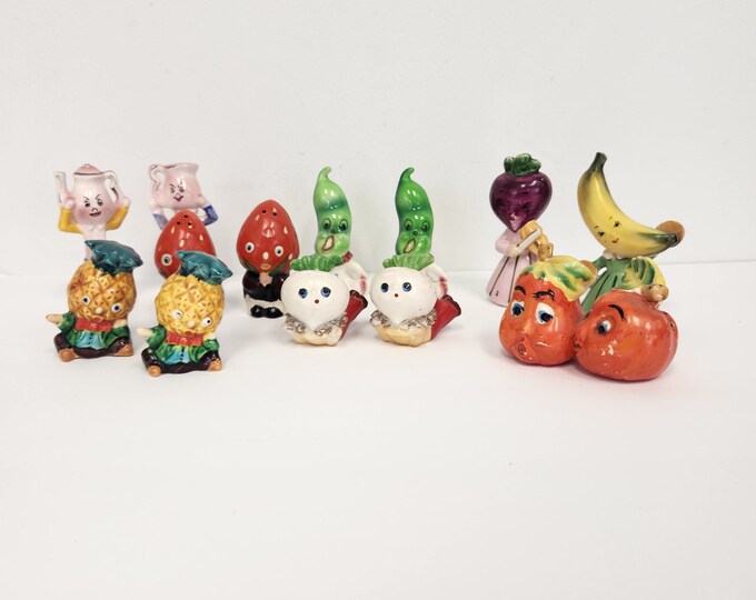 Vintage 1950's - 60's Anthropomorphic Sets of Salts and Peppers ...