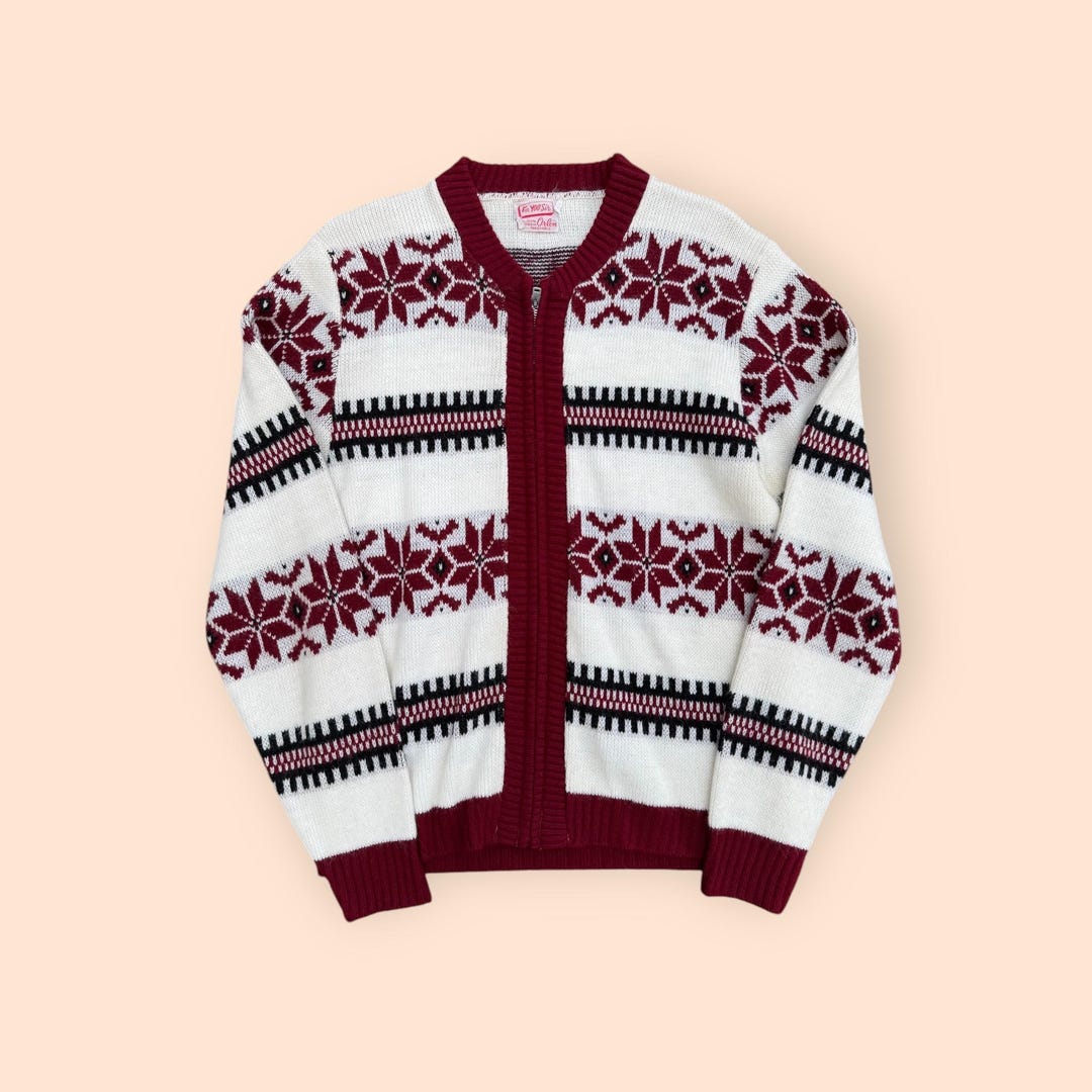 Vintage 1950s Orlon Zip up Sweater for You Sir Men’s Small Vtg 50s 60s ...