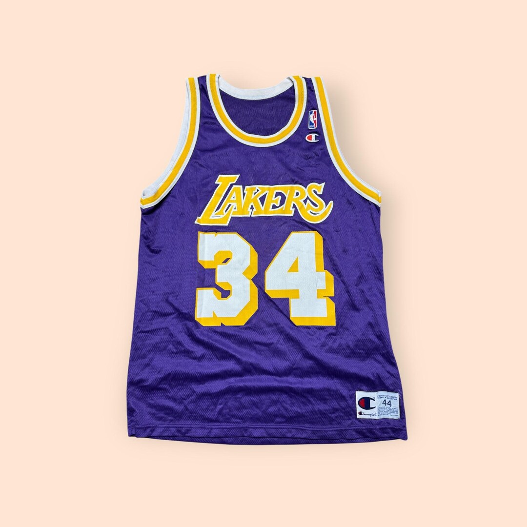 Vintage Los Angeles Lakers 1990s Shaq Jersey Champion Men’s Size 44 ...