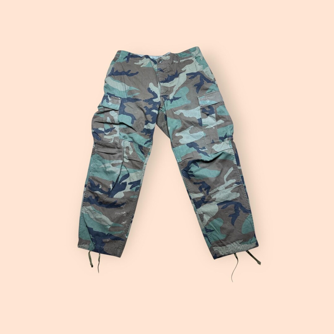 Vintage US Military Pants Proper Men’s Large Short Woodland Camo Vtg ...