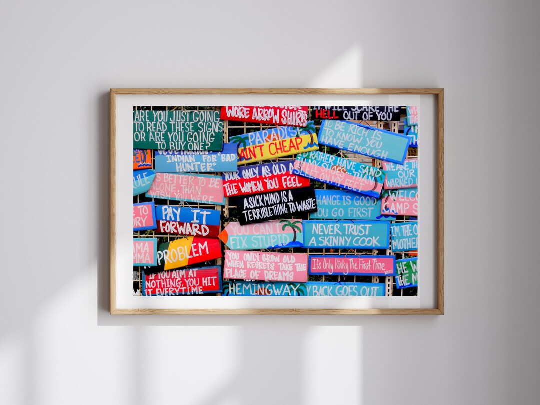 Humorous Street Signs Art Print: Quirky Quote Collage (digital Download ...